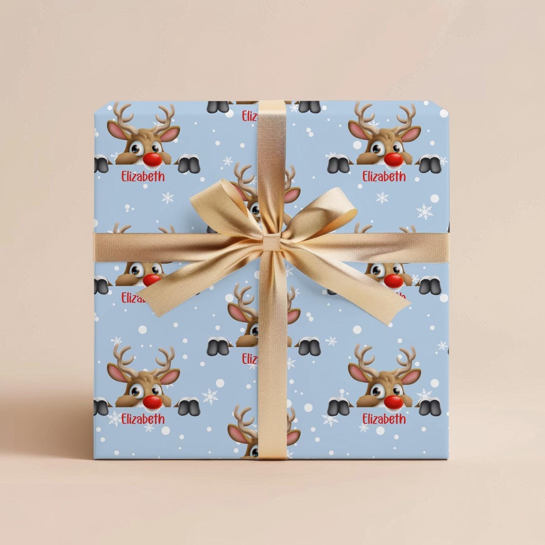 Christmas Wrapping Paper Roll Christmas Personalized Gift Wrapping ...