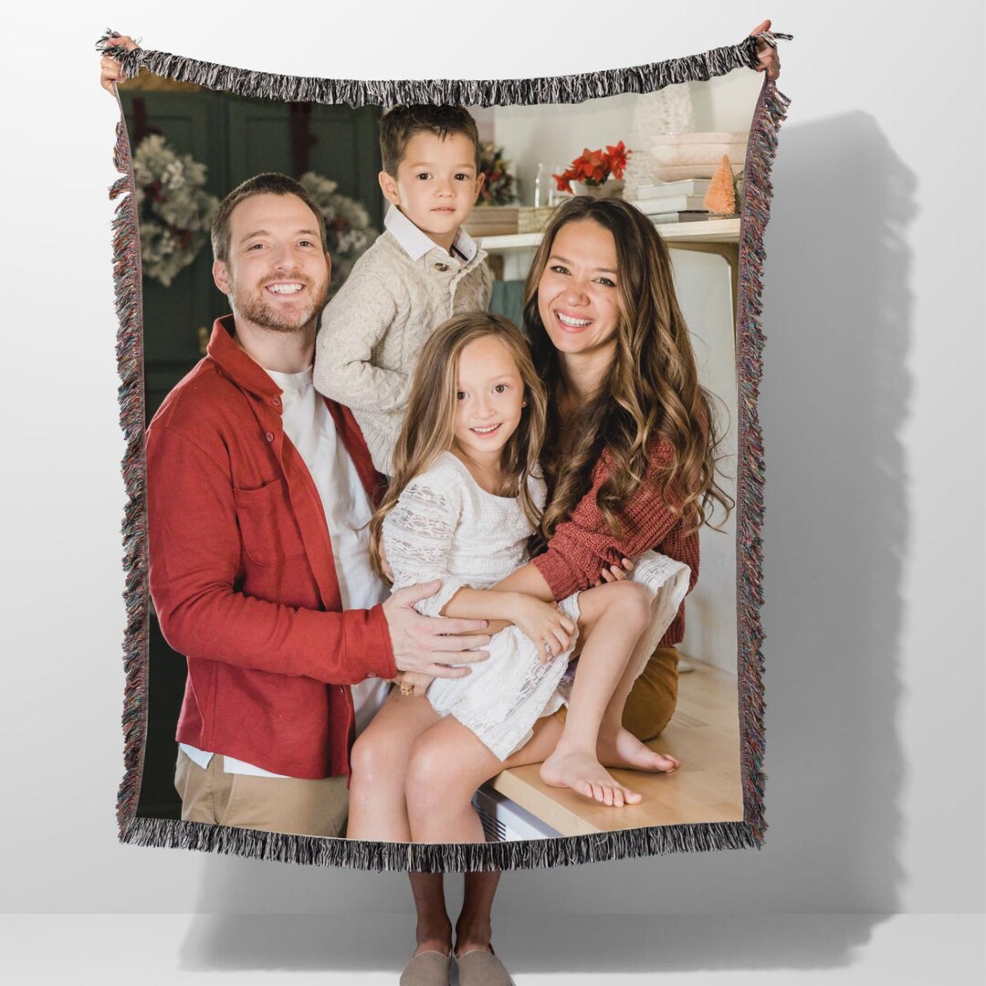 Personalized Family Photo Blanket Custom Blanket Throw Family Portrait ...