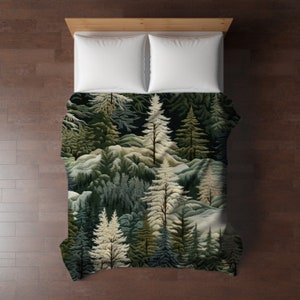 Pine Tree Decor Blanket Faux Embroidery Throw Blanket Woodland Decor ...