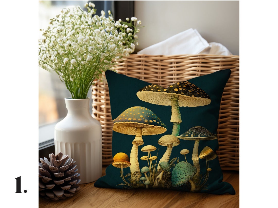 Cottagecore Mushroom Pillow Cottagecore Decor Pillow 14x14 - Etsy