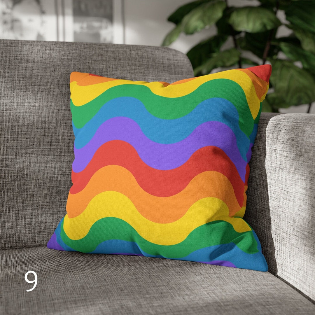 Rainbow Decor Pillow Cover LGBTQ Pride Decor Pride Month Pride Flag ...