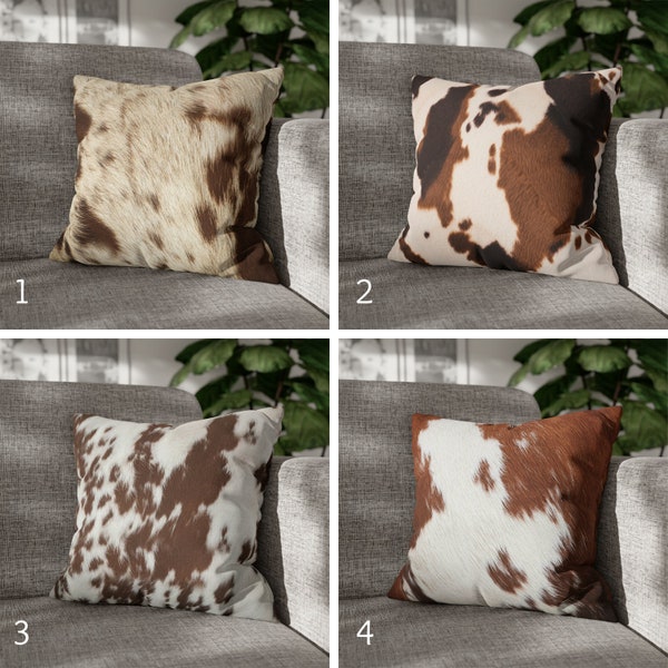 Cow Print Pillow - Etsy