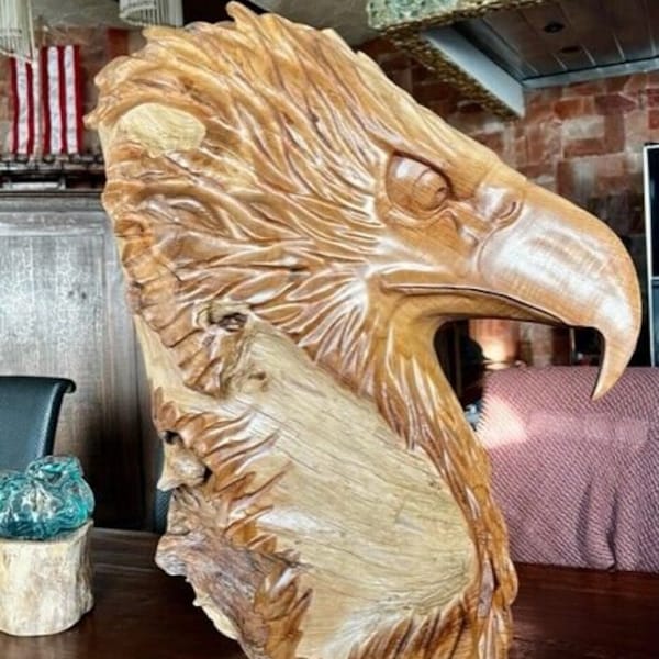 Eagle Wood Carving - Etsy