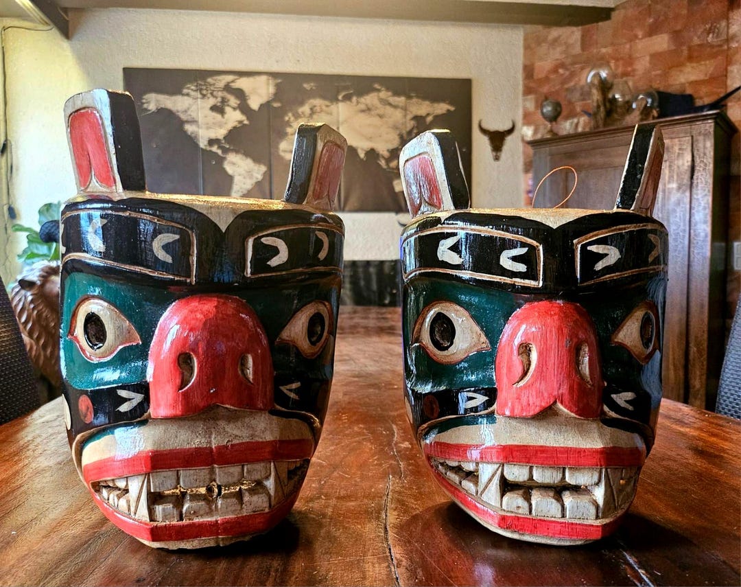 Totem Wall Decoration Sculpture, 25 Cm High. Handmade by Jerome ...