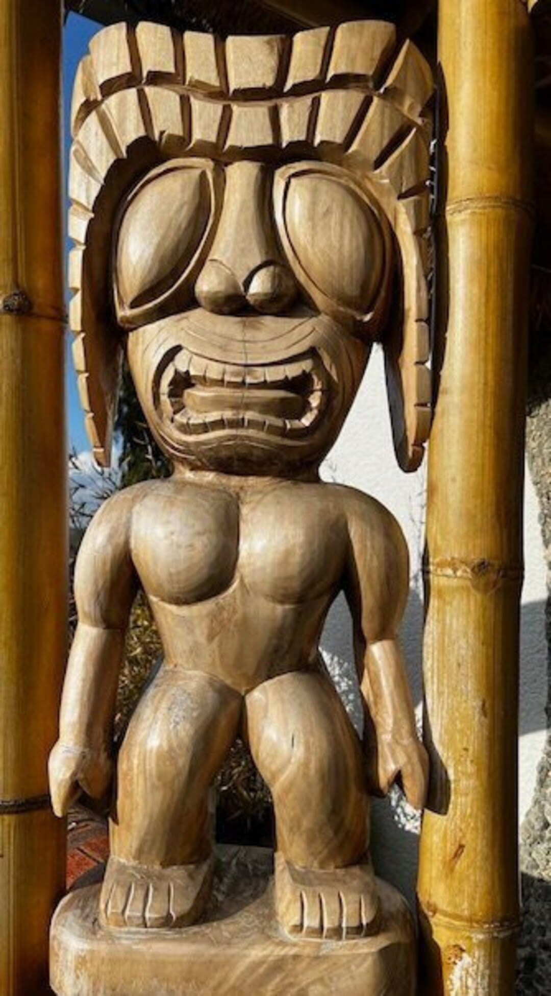 Maya Inca Totem Pole Wood Handmade by Jerome Indian Totem Height 1 ...