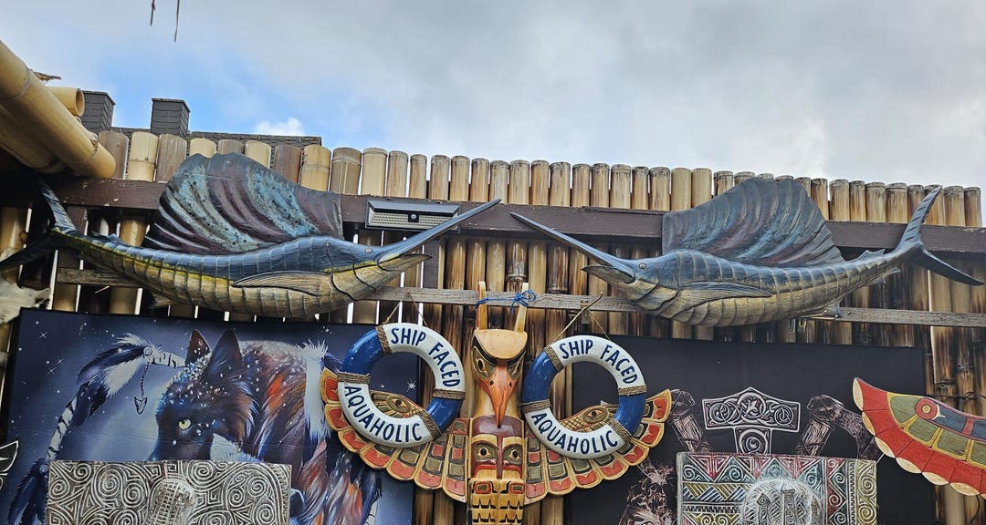 2 Swordfish Decoration Wooden Fish Wall Decoration Length 1.50 M ...