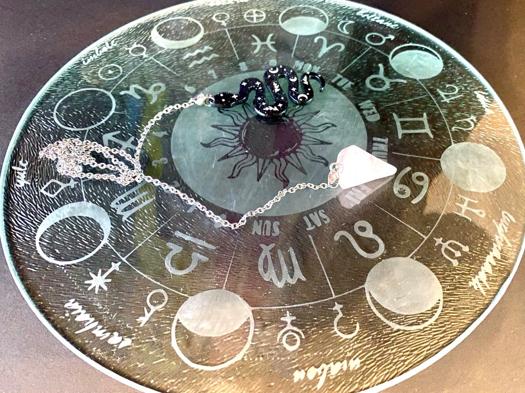 Glass Etched 8'' Wheel of the Year //divination Board //rose Quartz ...