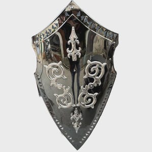 Medieval Knight Armor Shield Metal Stainless Steel Beautiful Hand Work ...