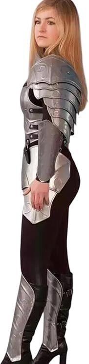 Medieval Armor Female Fantasy Steel Armor Lady Cuirass Silver Dress ...