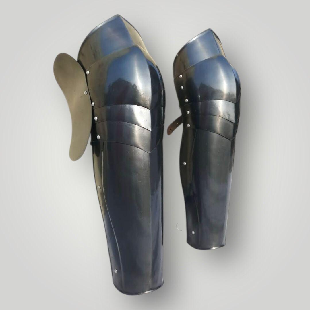 Medieval Leg Guards LARP Armour Articulated Legs Greaves Cosplay Armor ...