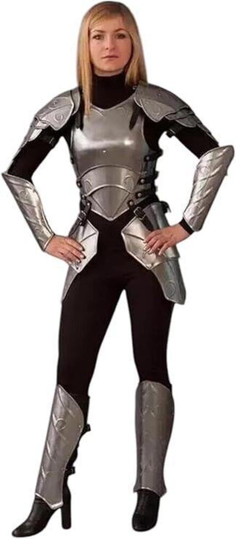 Medieval Armor Female Fantasy Steel Armor Lady Cuirass Silver Dress ...