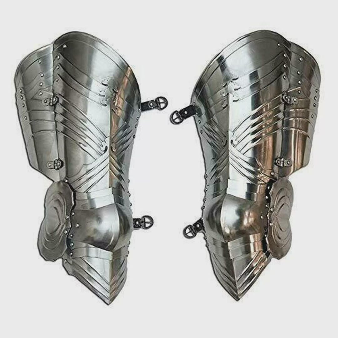 Medieval Knight Steel German Gothic Leg Armor Reenactment Halloween ...