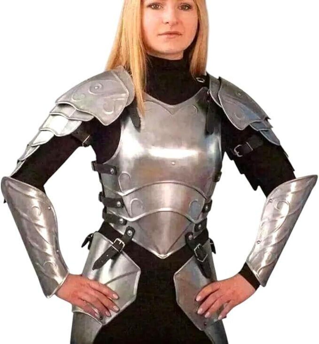 Medieval Armor Female Fantasy Steel Armor Lady Cuirass Silver Dress ...
