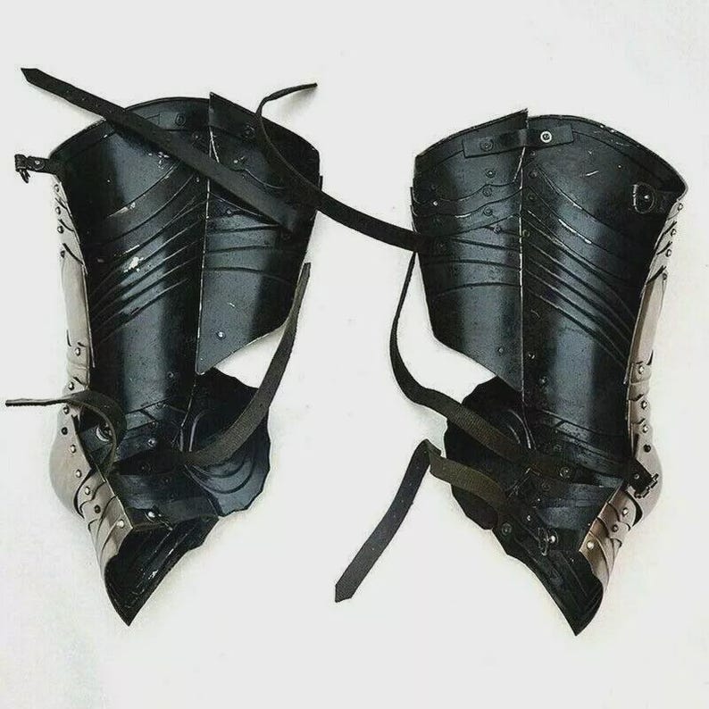 Medieval Knight Steel German Gothic Leg Armor Reenactment Halloween ...