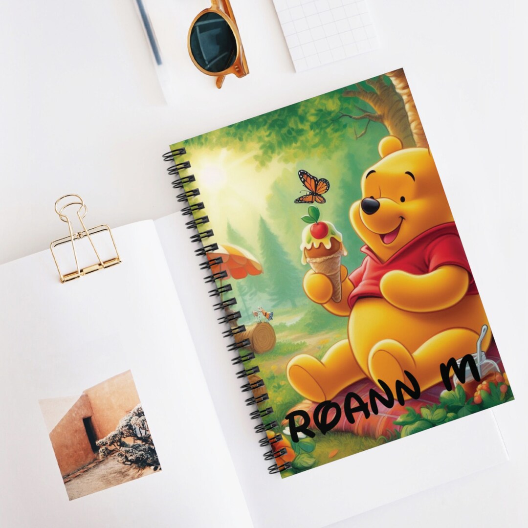 Winnie the Pooh Serenity Spiral Notebook Personalized Winnie - Etsy