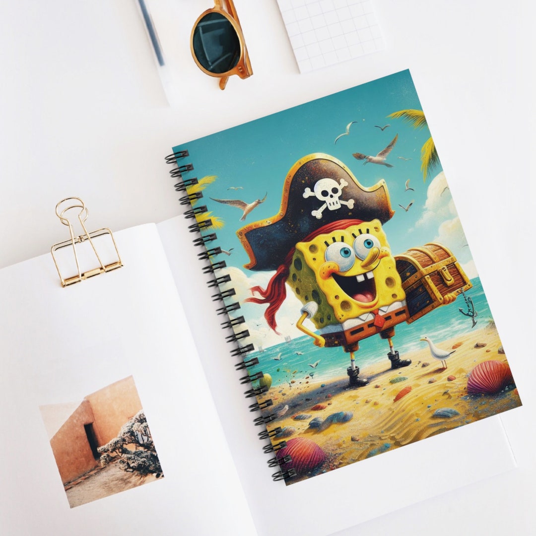 Spongebob Pirate Adventure Spiral Notebook Spongebob - Etsy