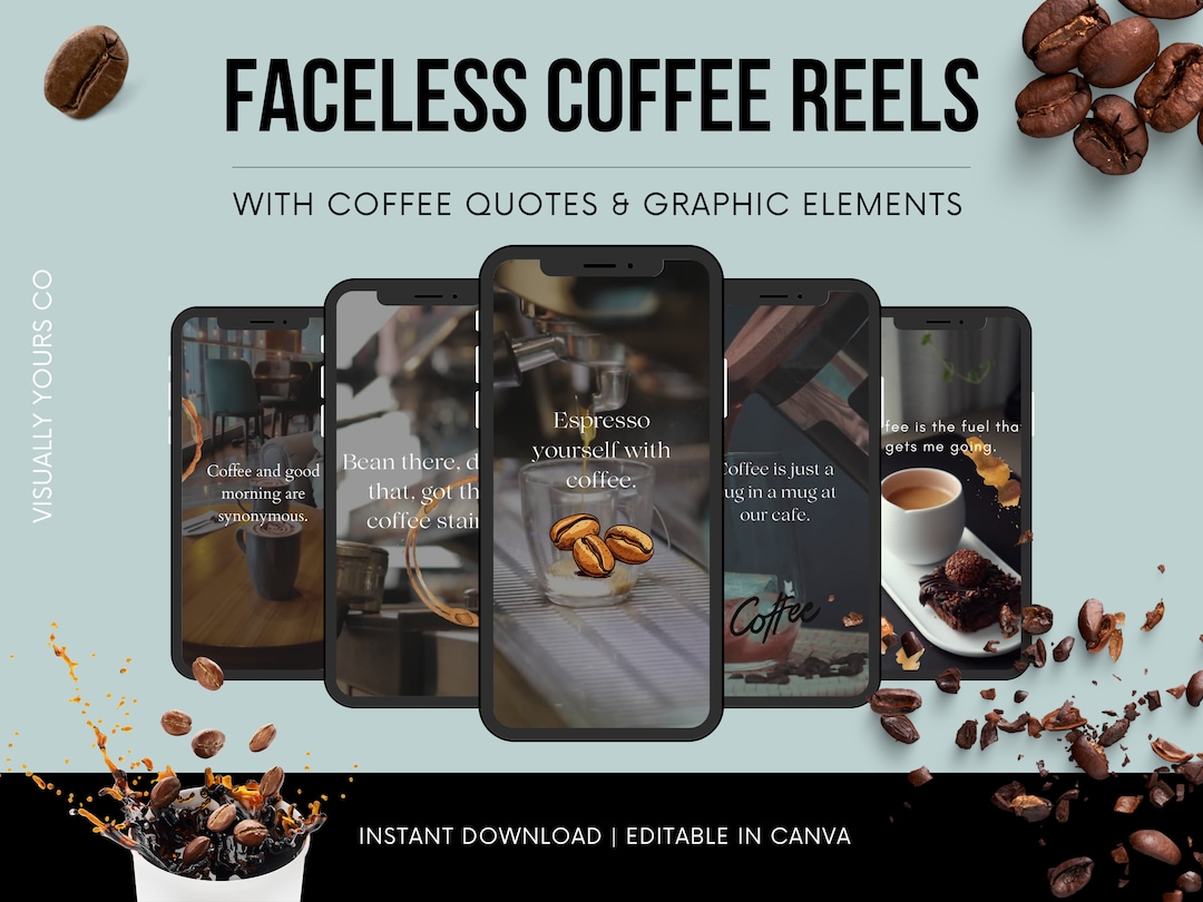 Coffee Shop Instagram Reel Templates: Faceless Cafe Content (digital ...