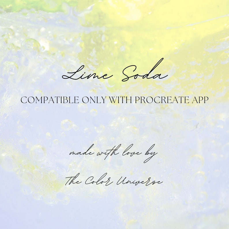 Lime Soda Procreate Color Swatches for Digital Art, Illustrations ...
