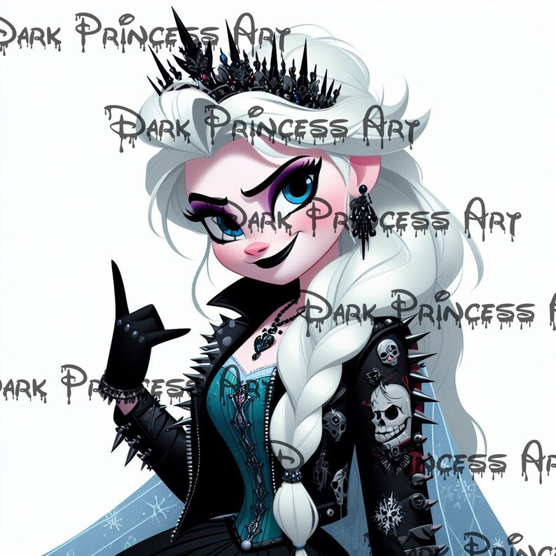 Elsa Clipart PNG, Princess Clipart, Frozen, Disney Princess, Rock, Punk ...