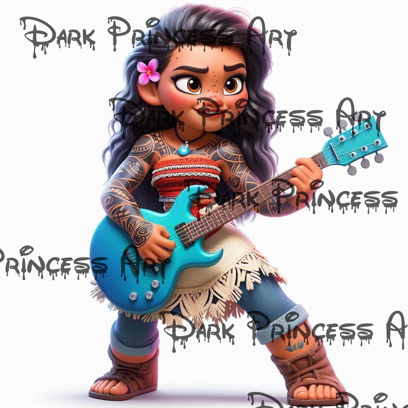 Moana Clipart PNG, Princess Clipart, Moana, Disney Princess, Rock, Punk ...