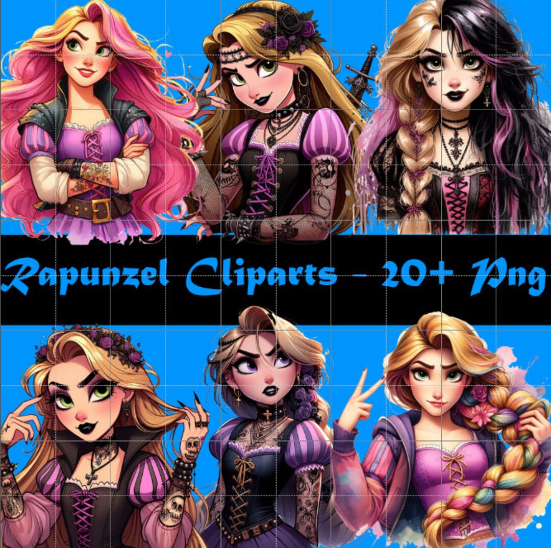 Rapunzel Clipart PNG, Princess Clipart, Rapunzel Gothic, Disney ...