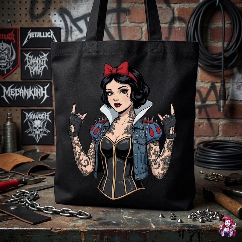 Badass Tattooed Princess PNG, Snow White Clipart, Edgy Alternative ...