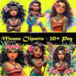 Moana Clipart PNG, Princess Clipart, Moana, Disney Princess, Rock, Punk ...