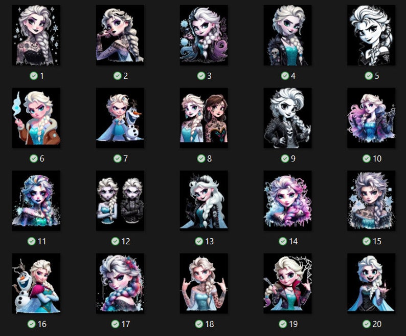 Elsa Clipart PNG, Princess Clipart, Frozen, Disney Princess, Rock, Punk ...
