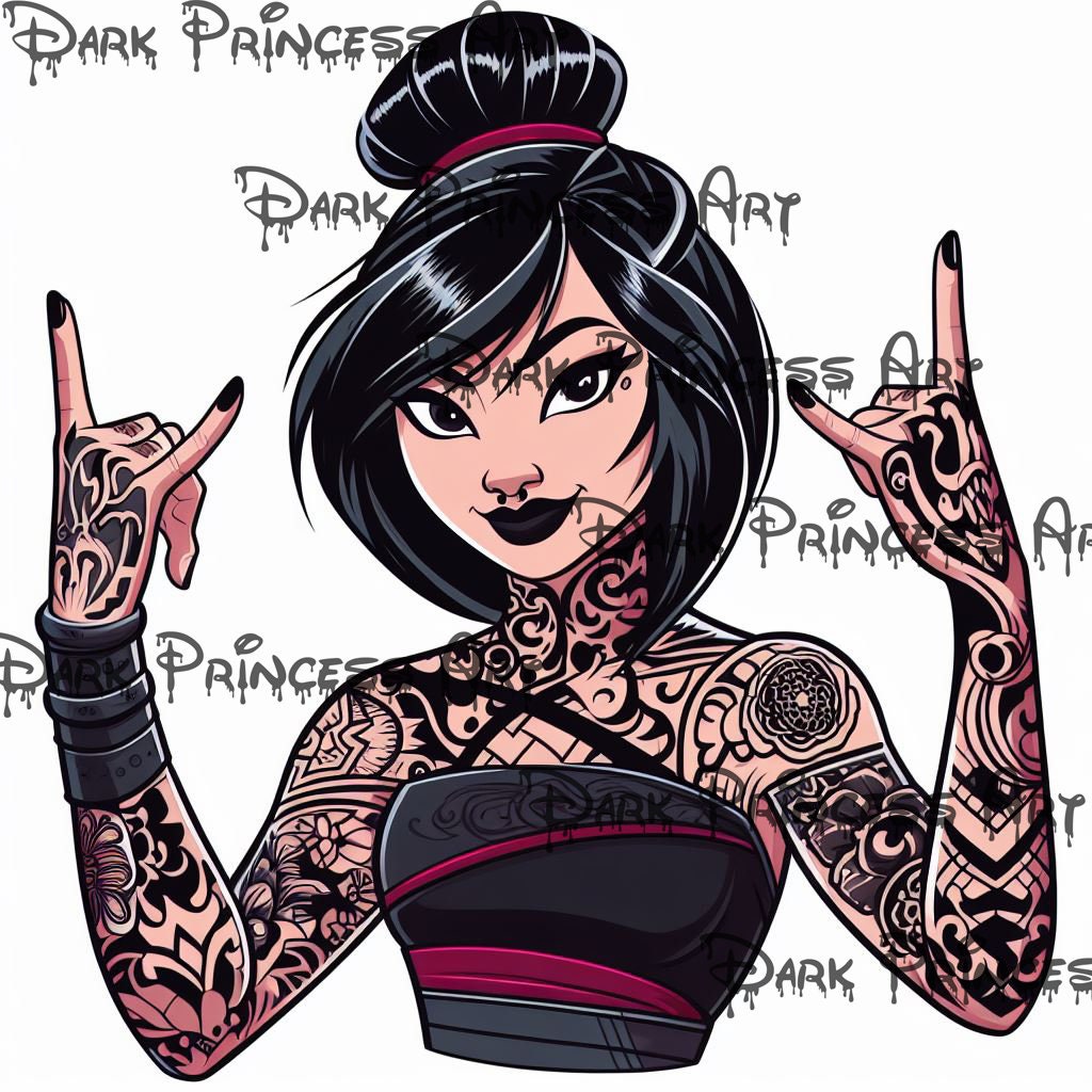 Mulan Clipart PNG, Princess Clipart, Mulan, Disney Princess, Rock, Punk ...