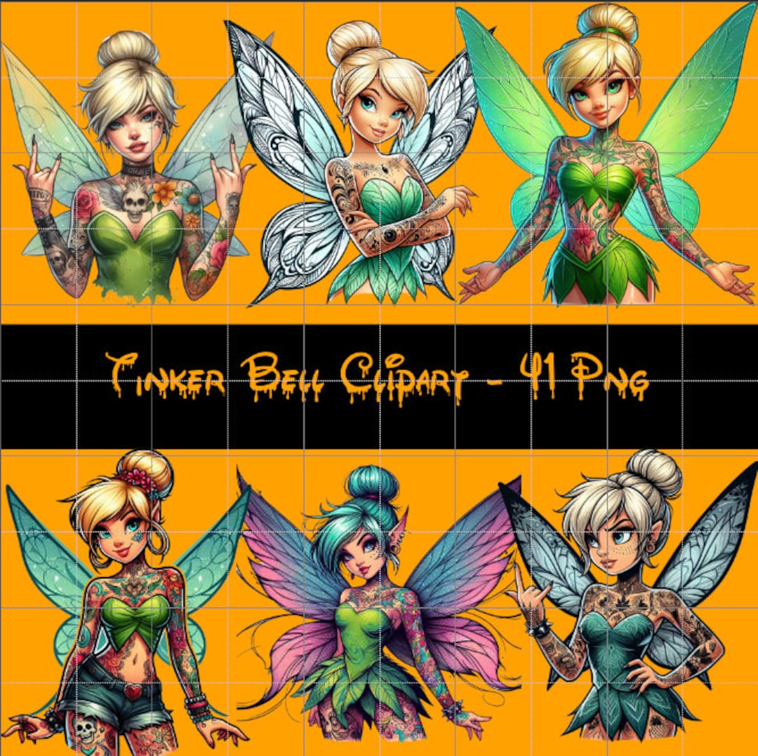 Digital Watercolor TINKERBELL CLIPART BUNDLE - Perfect Gift for ...