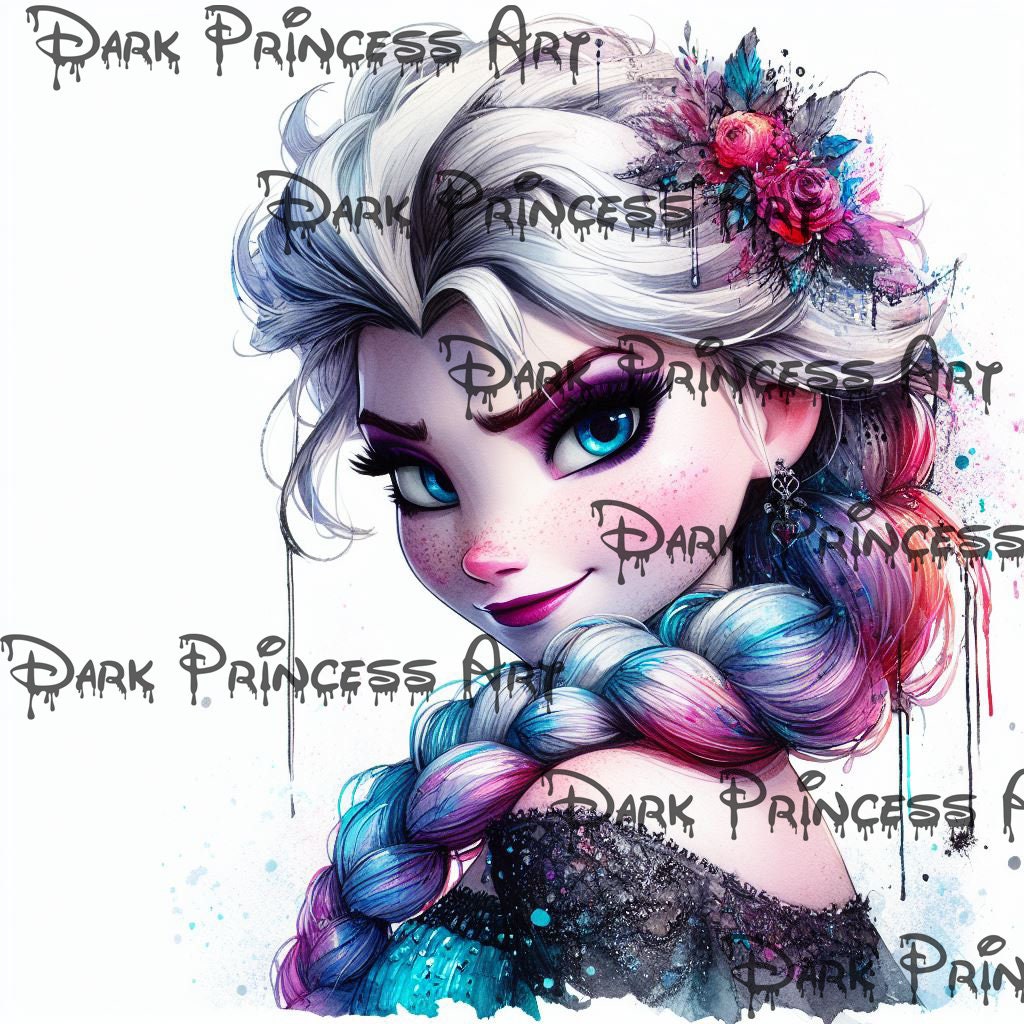 Elsa Clipart PNG, Princess Clipart, Frozen, Disney Princess, Rock, Punk ...