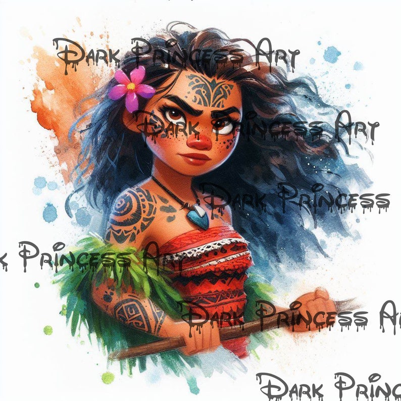 Moana Clipart PNG, Princess Clipart, Moana, Disney Princess, Rock, Punk ...