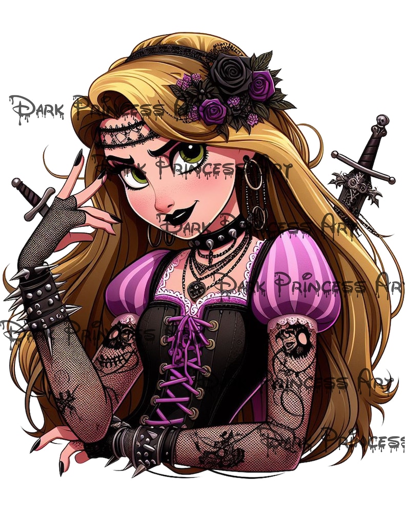 Rapunzel Clipart PNG, Princess Clipart, Rapunzel Gothic, Disney ...