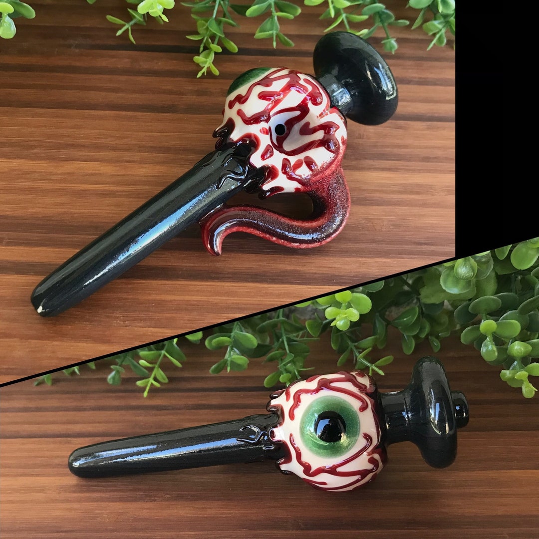 The Nailer Glass Pipe - Eyeball and Nail Smoking Pipe - Handmade ...