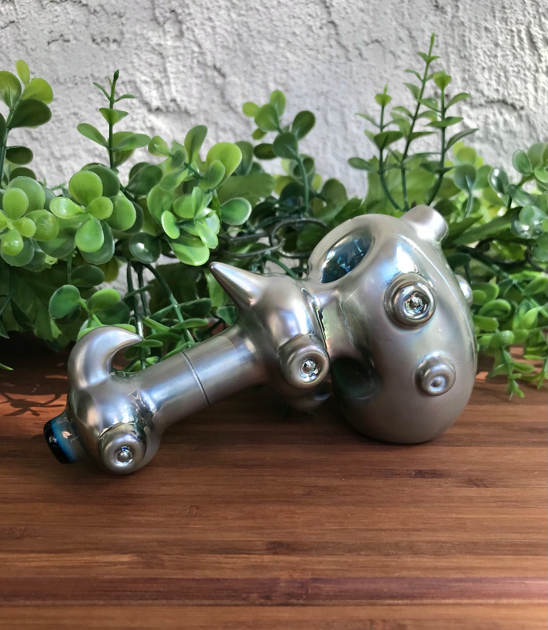 Chrome Mini Blaster Glass Pipe - American Made Glass - Fumed Glass ...