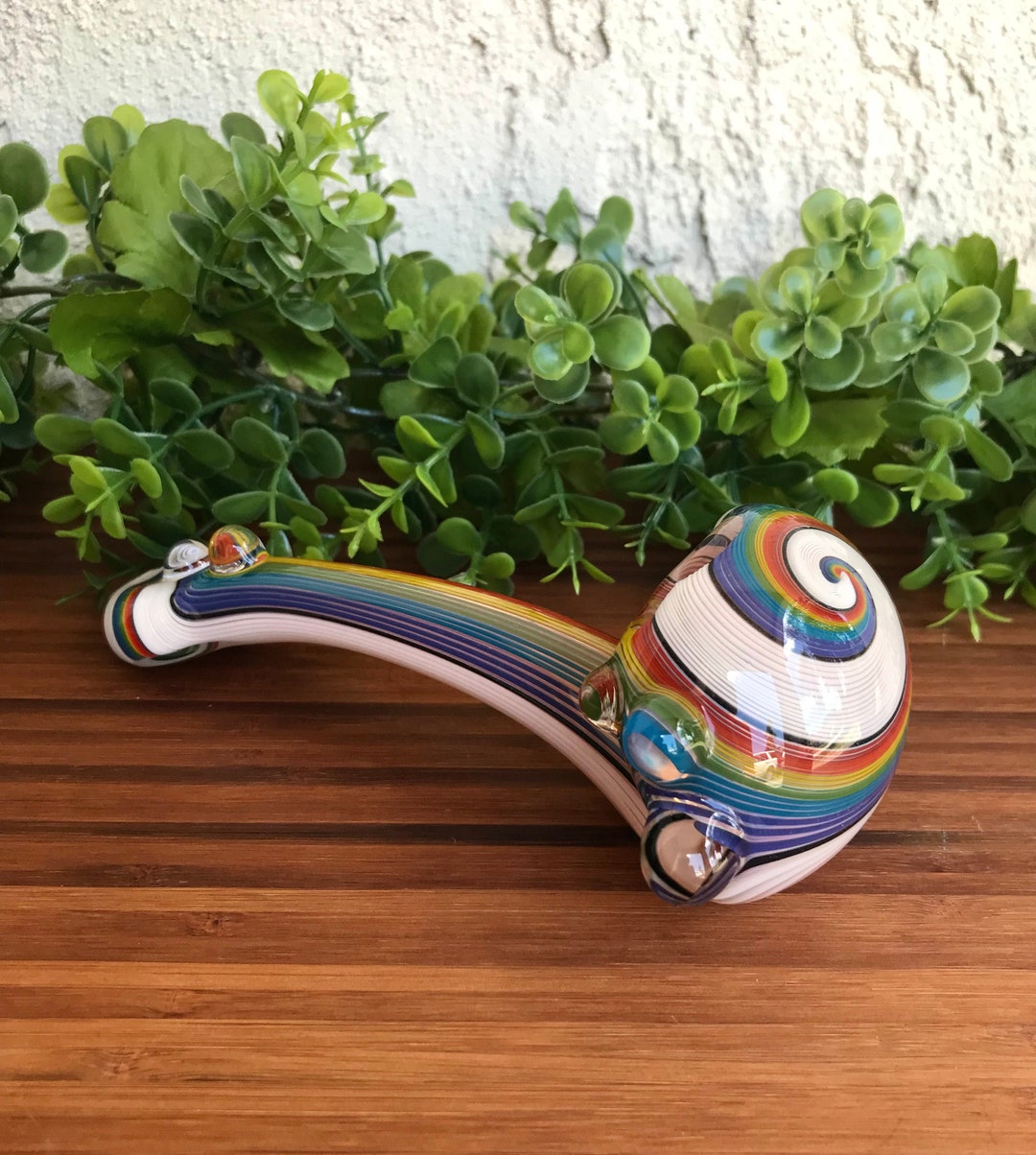 Rainbow Fade Gandalf Sherlock Glass Pipe - Handmade American Glass ...
