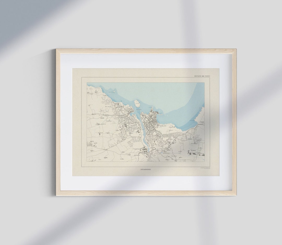 Map of Douarnenez, Old Style brittany, Finistère - Etsy