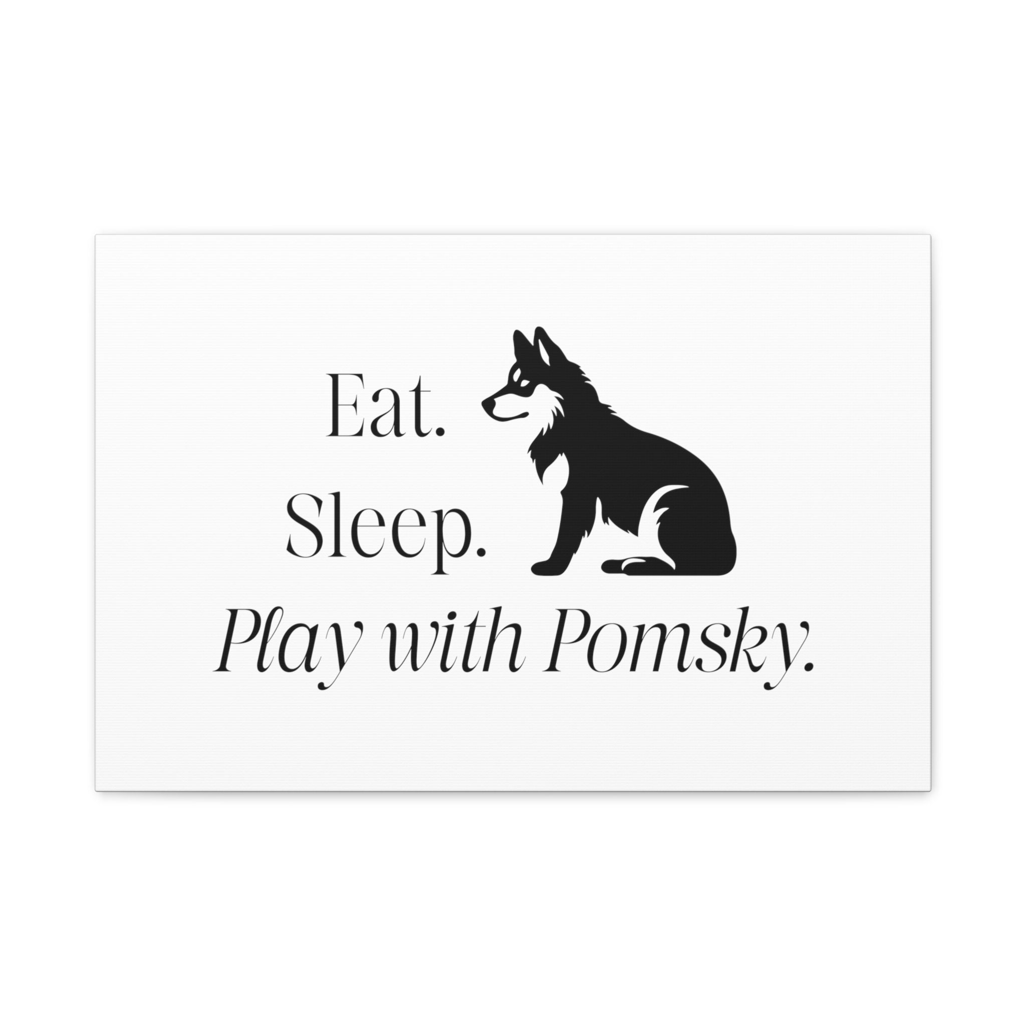 Pomsky Matte Canvas, Pomsky Wall Art, Gifts for Pomsky, Pomsky Owner ...
