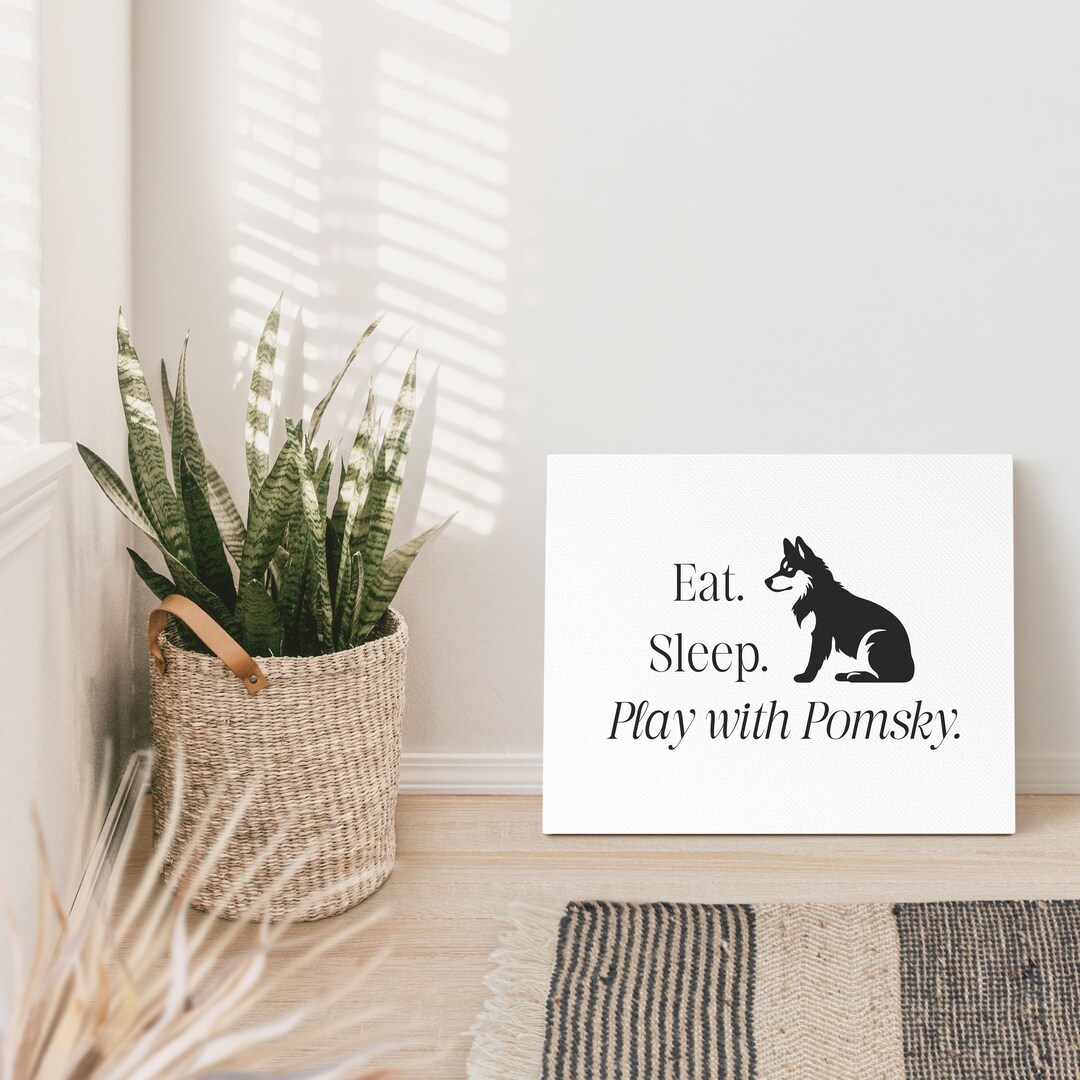 Pomsky Matte Canvas, Pomsky Wall Art, Gifts for Pomsky, Pomsky Owner ...