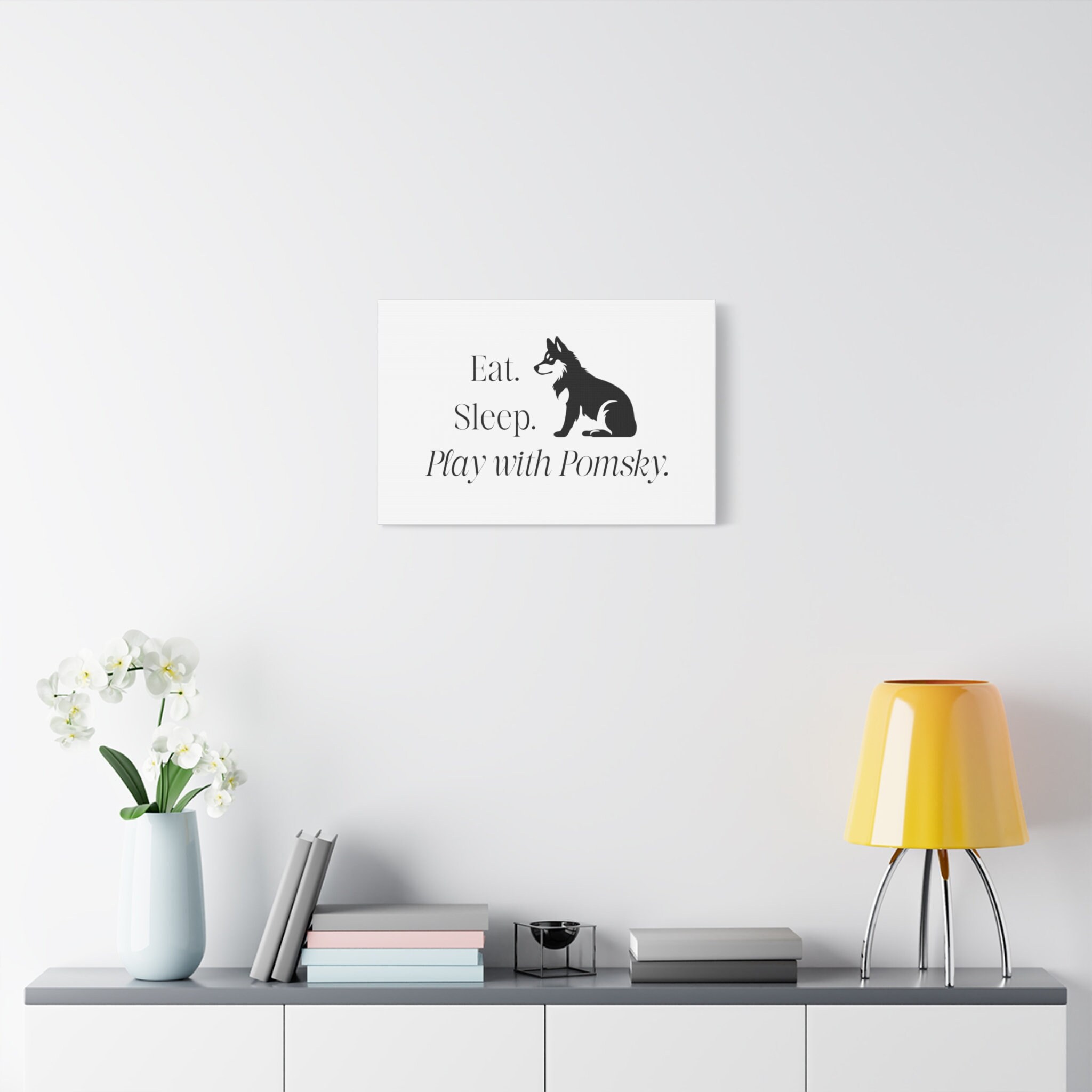 Pomsky Matte Canvas, Pomsky Wall Art, Gifts for Pomsky, Pomsky Owner ...