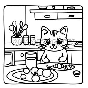 Cute Cats Coloring Pages – Stress Relief Set for All Ages, Downloadable ...