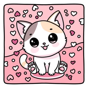 Cute Cat Coloring Pages - Stress Relief Fun for All Ages, for Cat ...