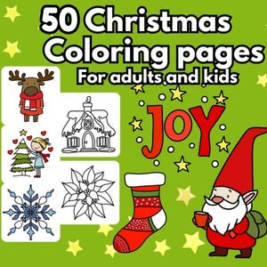 Christmas Coloring Pages Bundle – 50 Festive Designs for All Ages ...