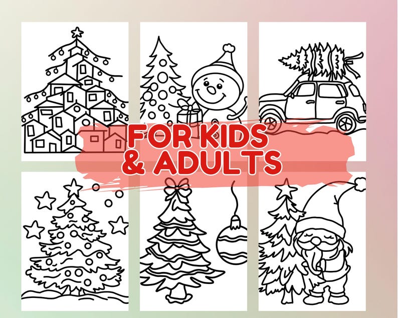 50 Printable Christmas Trees Coloring Pages – Festive Holiday Designs ...