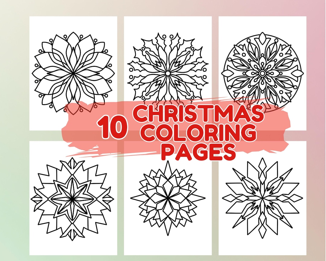 10 Printable Christmas Mandalas Coloring Pages – Festive Holiday ...