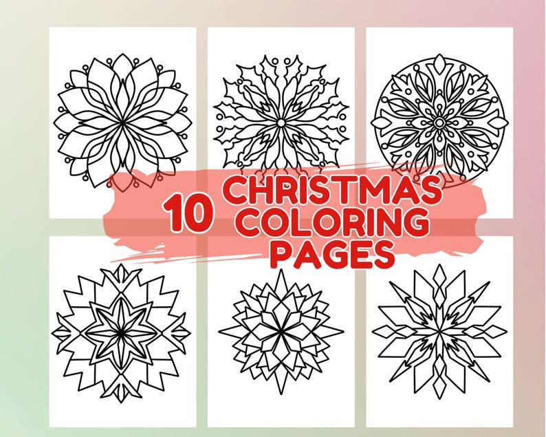 10 Printable Christmas Mandalas Coloring Pages – Festive Holiday ...
