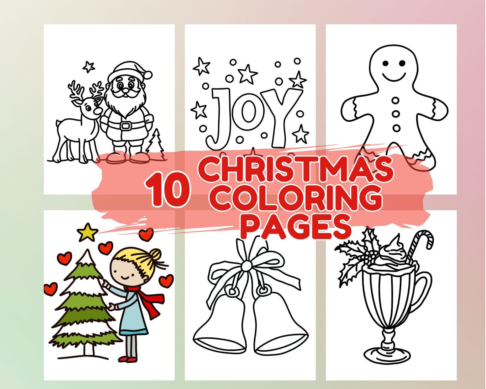 10 Printable Christmas Designs Coloring Pages – Festive Holiday Designs ...