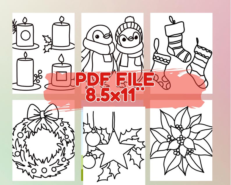 Christmas Coloring Pages Bundle – 50 Festive Designs for All Ages ...