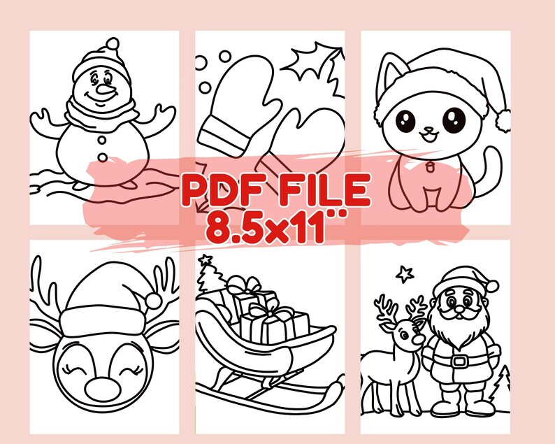 10 Printable Christmas Designs Coloring Pages, Winter Coloring Pages ...