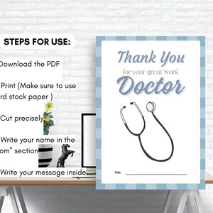 Doctor Appreciation Cards PRINTABLE Download - Etsy